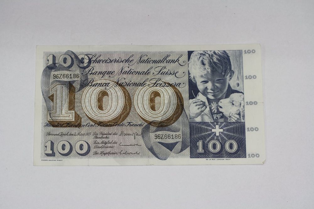 100 Franken Note 1973 (Gebraucht) in Chur für CHF 22 – mit Lieferung auf Ricardo kaufen