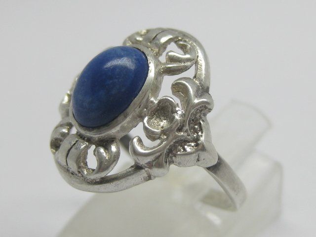 Art Deco Ring Silber 835 Lapislazuli antik Gr. 59 (Gebraucht) in ...