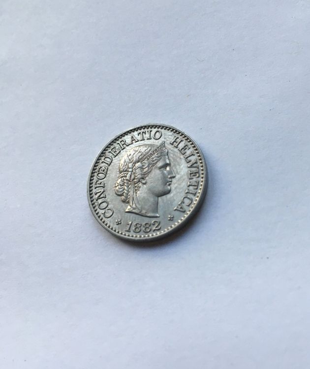 1882 10 Rappen in Top Erhaltung vz-unz (Gebraucht) in Kirchberg SG für CHF 35 – mit Lieferung ...