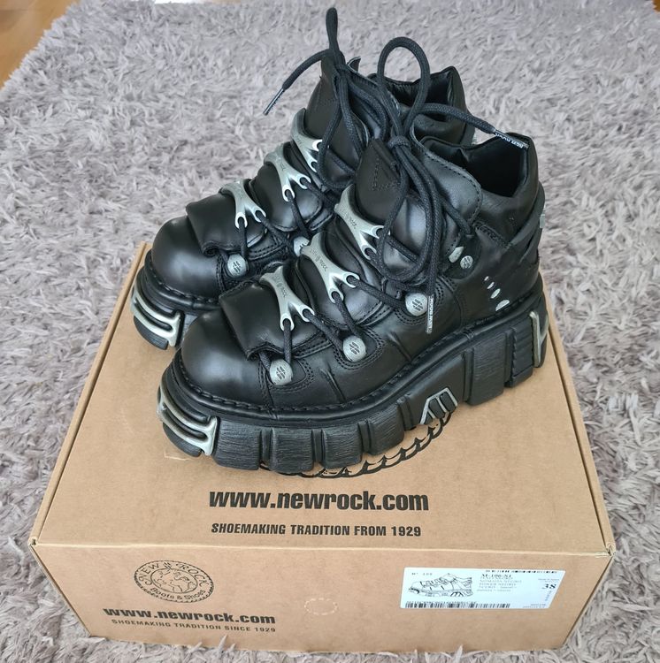 New Rock M-106-S1 Original Leather Boots (Neu & ungetragen) (Neu und ...
