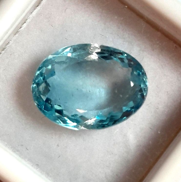Promo - Topaze Sky Blue 13x10 mm - Valeur 120.- Fr (Neuf (Voir ...