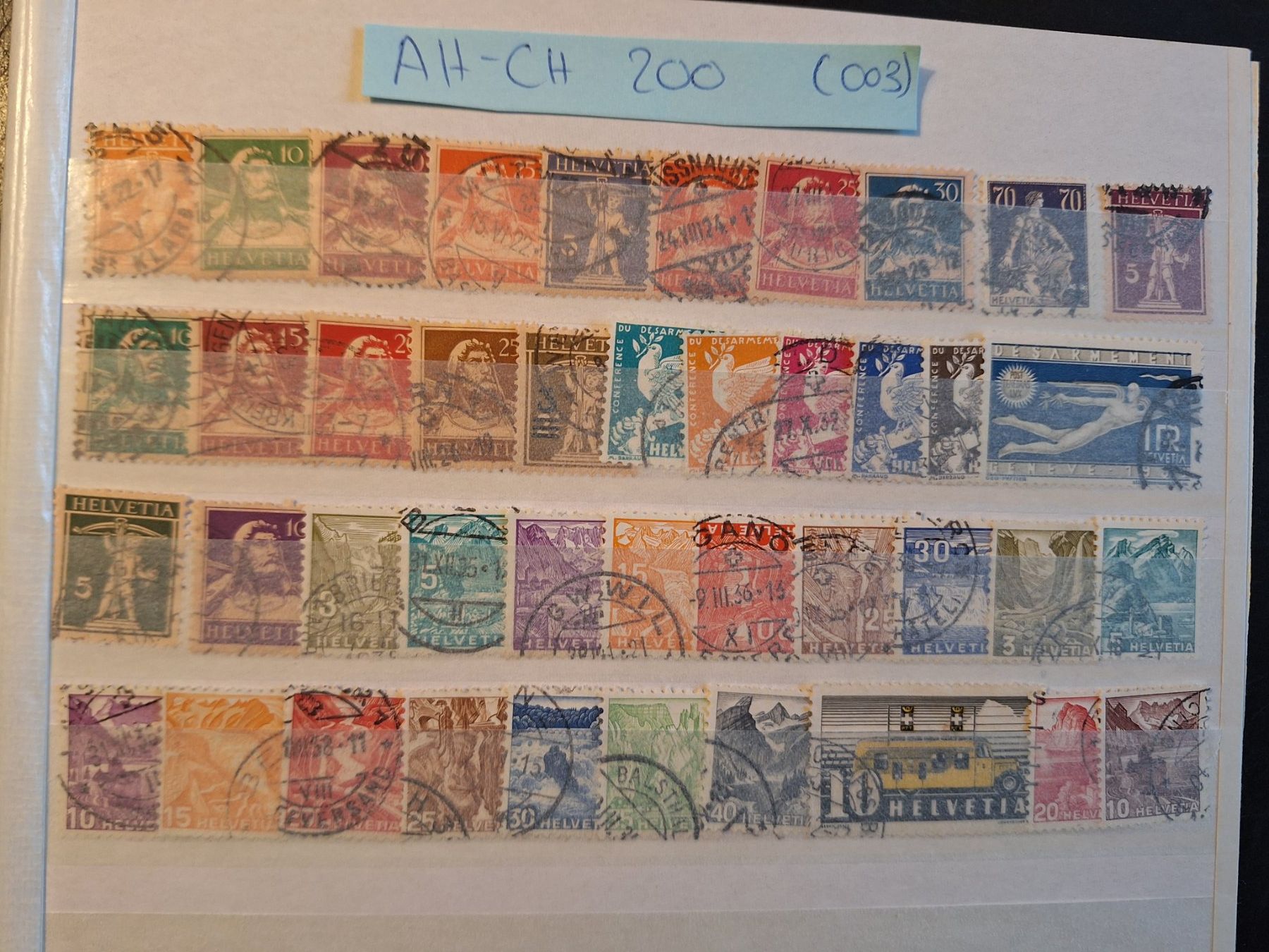 CH: 200 verschiedene gestempelte Alt-CH ab Sitzende (003) (Gebraucht ...