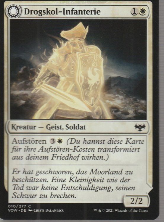 TCG Magic The Gathering MTG De VOW 010 Drogskol-Infanterie / (Neu ...