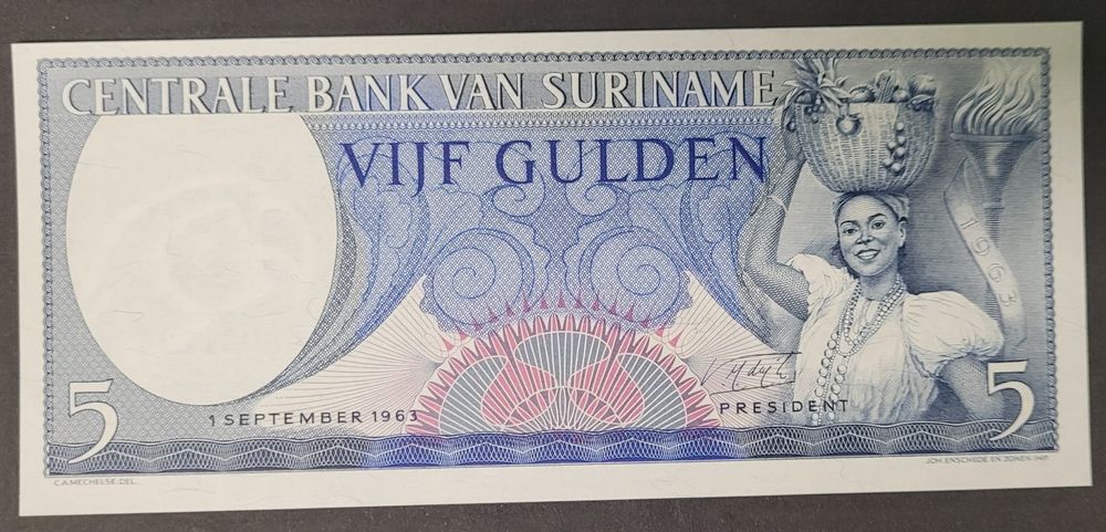 5 GULDEN / SURINAME 1963 (BANKFRISCH) (Neu (gemäss Beschreibung)) in ...