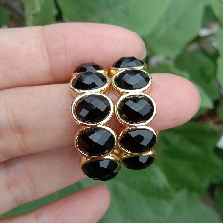 Onyx Design Ohrringe Kreolen Créoles Boucles d'Oreille (Neuf (Voir ...