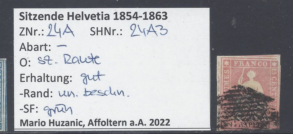 1854 : Strubel Nr. 24A mit Befund | Kaufen auf Ricardo