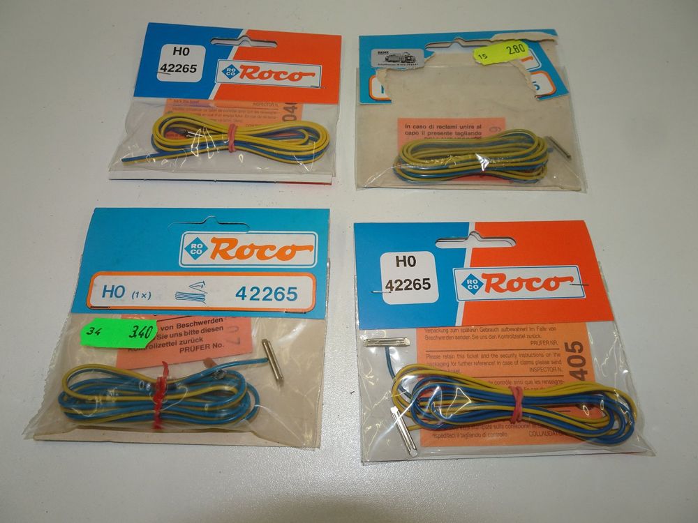 4 Roco Anschlusskabel Gleis Schienen HO 42265 | Kaufen auf Ricardo