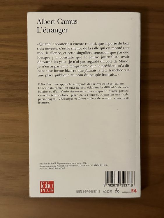 Albert Camus - l’étranger | Kaufen auf Ricardo