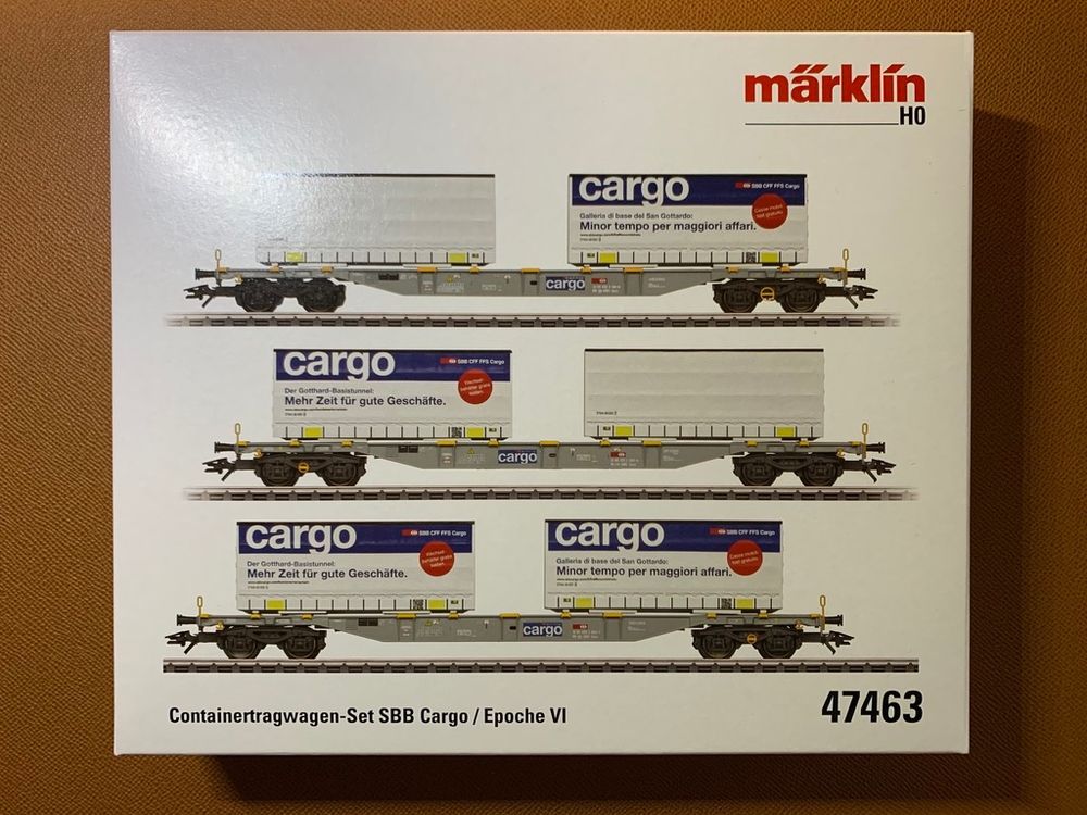 Märklin H0 47463 Containertragwagen-Set SBB Cargo AC Analog | Kaufen ...