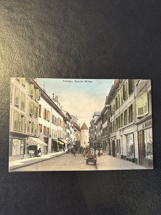 Carte Postale Ancienne Yverdon Rue du Milieu, Suisse 52 (D'occasion) à ...