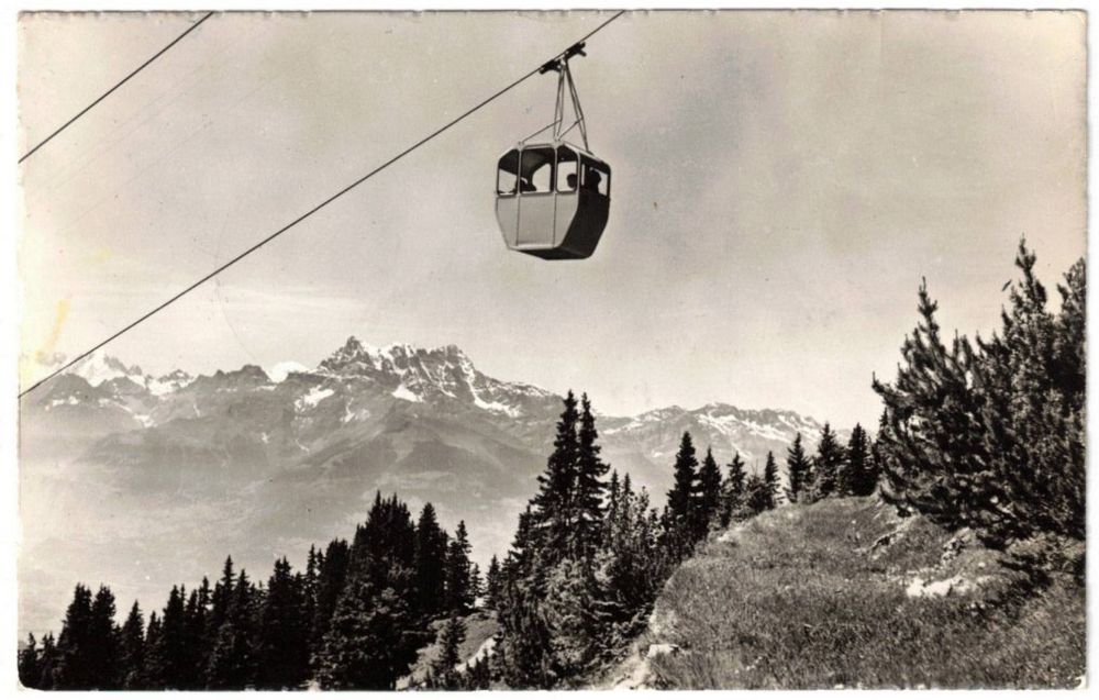Leysin - Gondelbahn mit Dents du Midi + Mont Blanc (Gebraucht) in Binningen für CHF 3 – mit ...