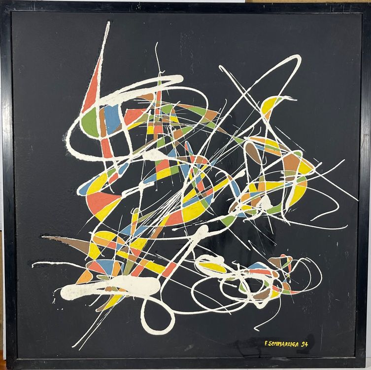 Grosse Sehr interessante abstrakte Gemälde signiert (Gebraucht) in Root für CHF 5 – mit ...