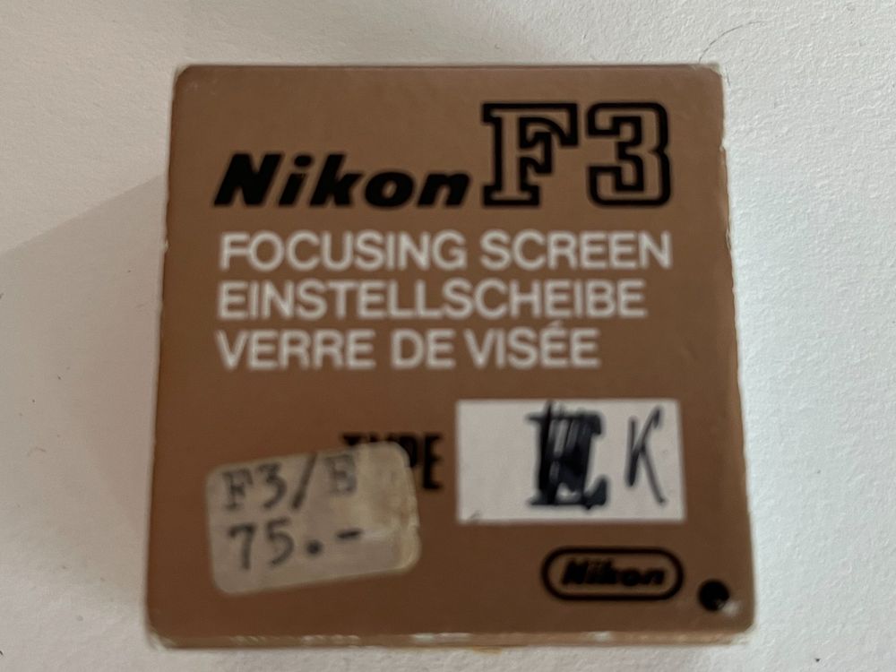 Nikon F3 Focusing Screen Type K (Gebraucht) in Cugnasco für CHF 25 ...