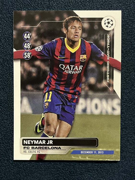 Neymar Jr Barcelona Historic Hat-trick Card Topps | Kaufen auf Ricardo