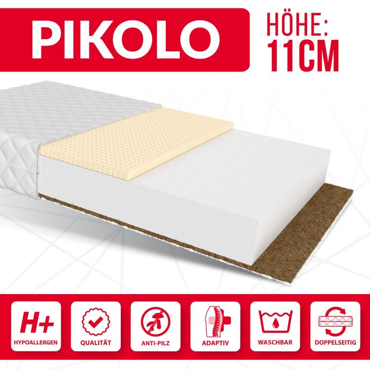 Matratze 90x180 PIKOLO - H2/H4 - 11cm (Neu und originalverpackt) in ...