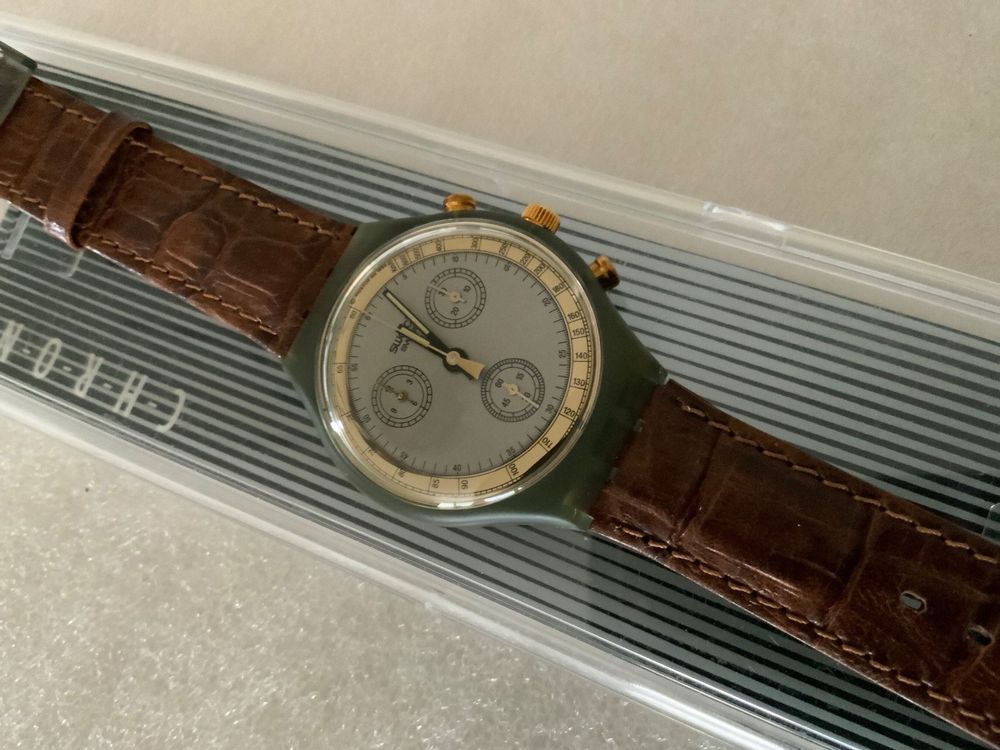 Swatch Chrono GOLDFINGER ungetragen VINTAGE - RARITÄT | Kaufen auf Ricardo