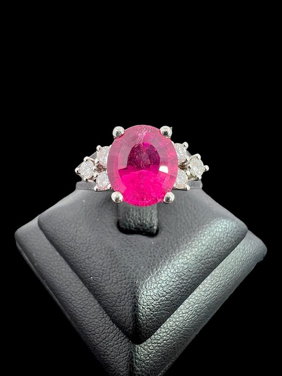 Turmalin Rubellit 3.40ct und Diamanten Ring 18k Gr 54.5*S604 | Kaufen auf Ricardo