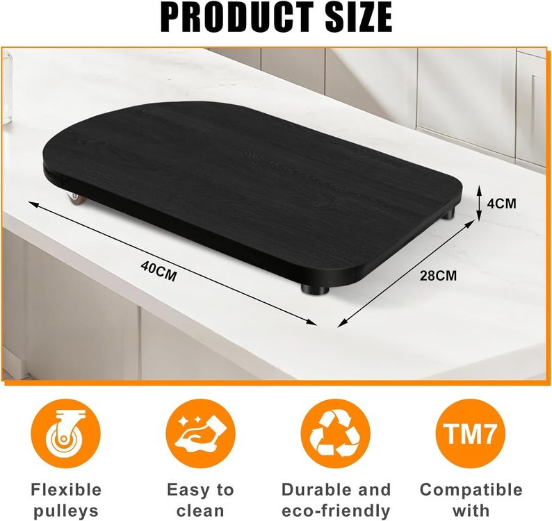 Holz Gleitbrett mit Rollen für Thermomix TM7 TM6 TM5 (Neu und ...