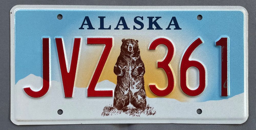 🇺🇸🇺🇸 USA ALASKA Nummernschild # STANDING BEAR 🇺🇸🇺🇸 | Acheter sur Ricardo