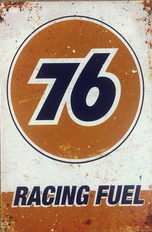 76 Racing Fuel Blechschild Metallschild (Neu und originalverpackt) in ...