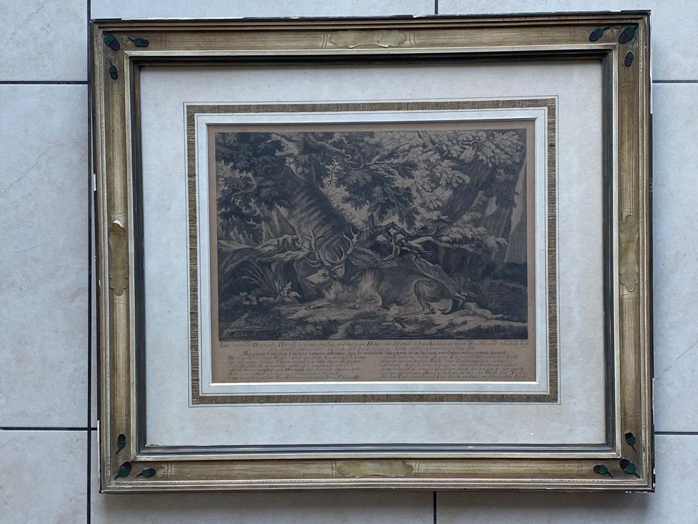 Elias Ridinger antiker Kupferstich jagd (Gebraucht) in Vaduz für CHF 75 – mit Lieferung auf ...