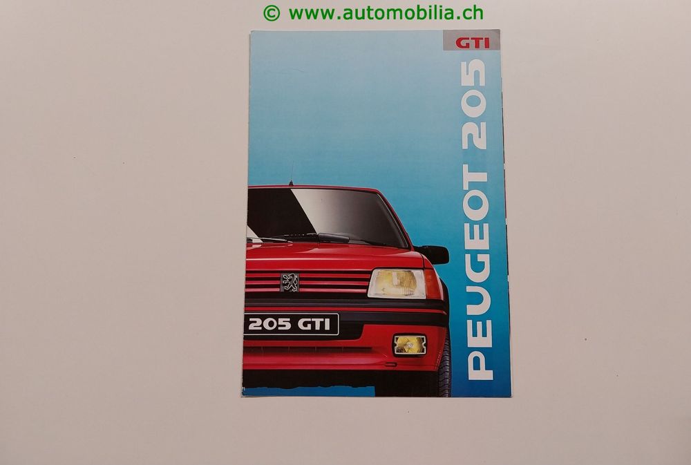 Peugeot 205 GTI 1989 Prospekt deutsch (Gebraucht) in Weingarten-Kalth ...