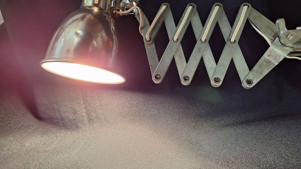 Retro Scherenlampe , Wandlampe mit Kabel mit Stecker | Kaufen auf Ricardo