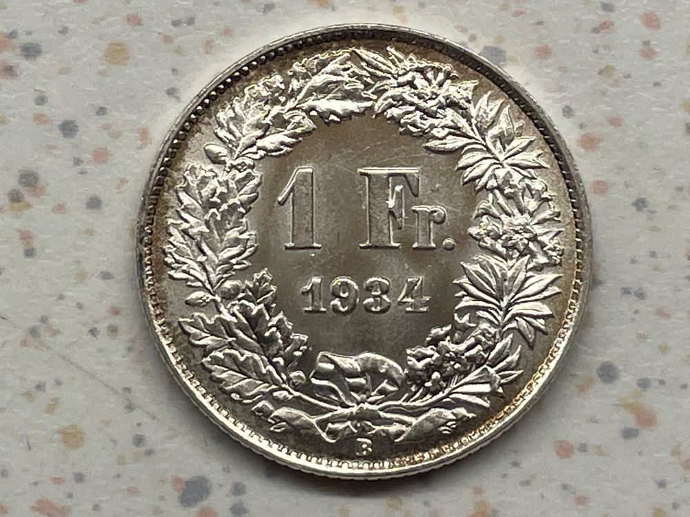 1934 1Franken sehr selten. Top-Stück (Neu (gemäss Beschreibung)) in Winterthur für CHF 56 – mit ...