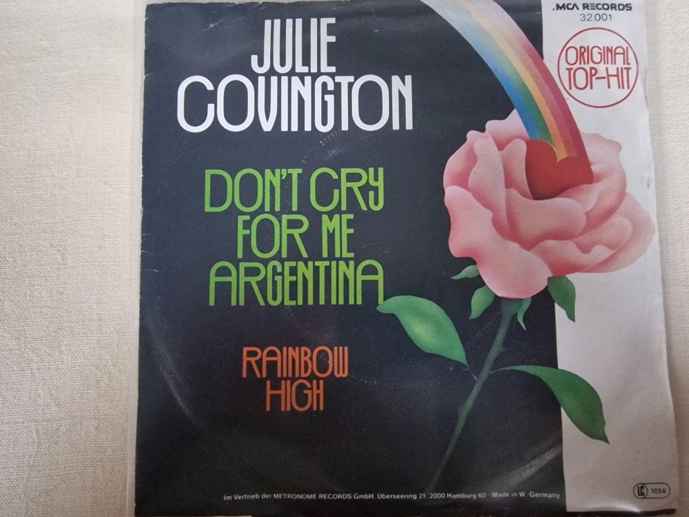 Julie Covington Single – Don't Cry For Me Argentina (Gebraucht) in Root ...