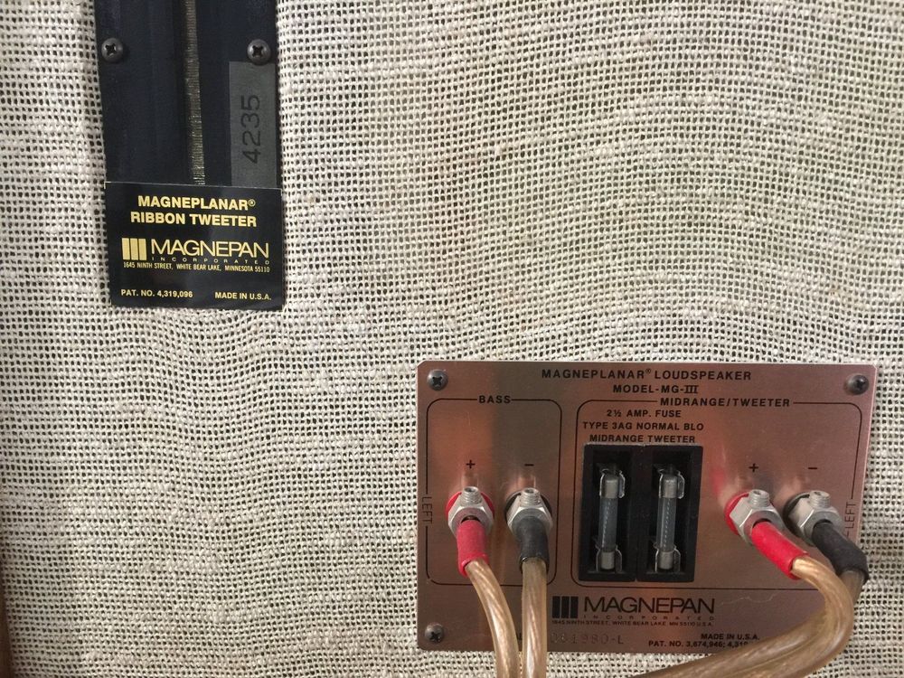 Magneplanar Ribbon Tweeter, Magnepan Modell-MG-III (Gebraucht) in ...