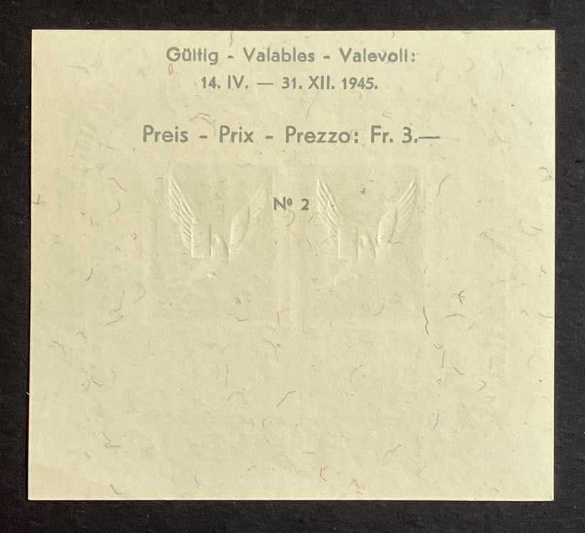 BLOCK BASLER TAUBE 1945** (Neu (gemäss Beschreibung)) in Oberwil BL für CHF 18 – mit Lieferung ...