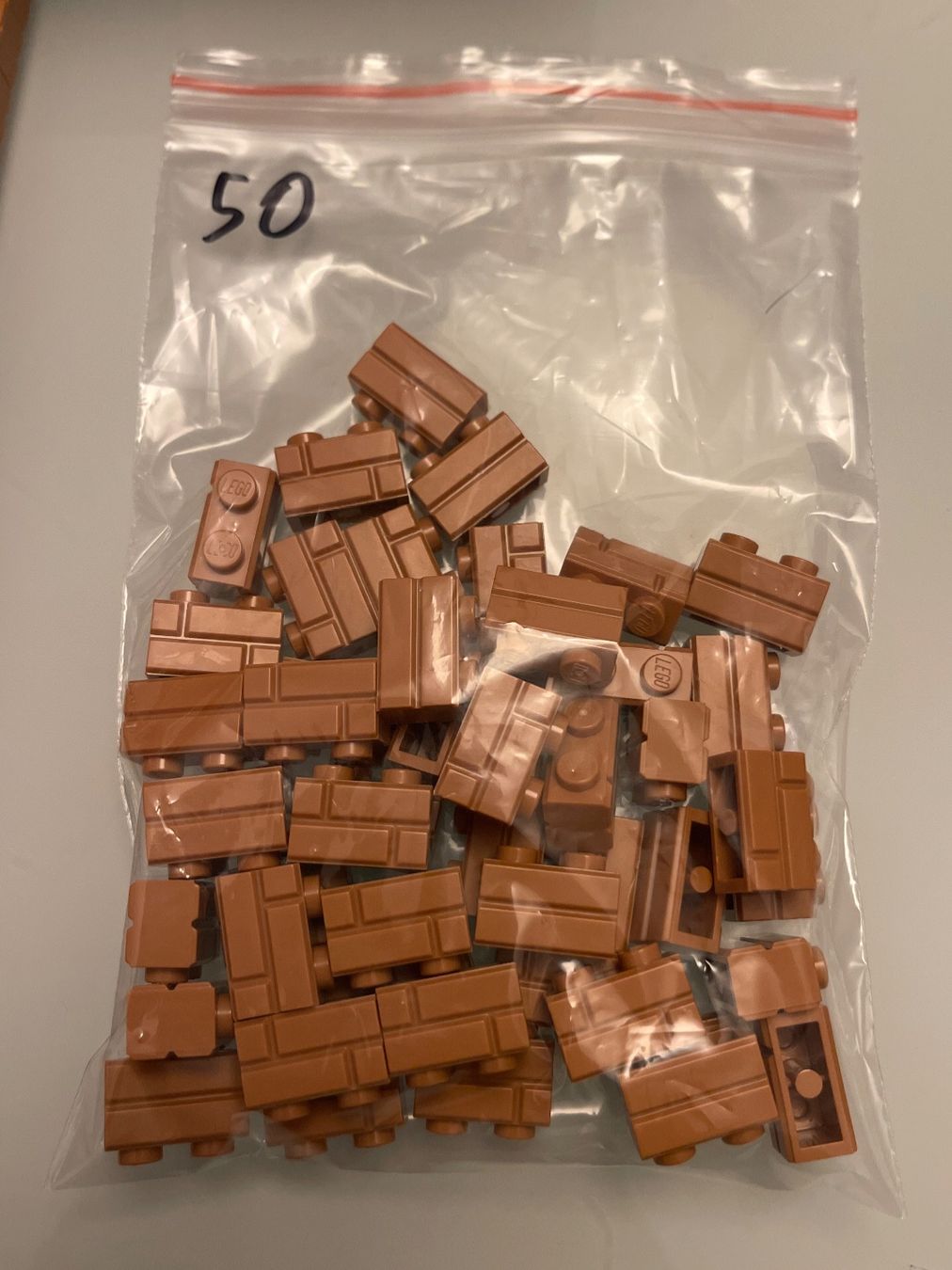 Lego 50 x Brick, Modified 1 x 2 with Masonry - Part. 98283 (Gebraucht ...
