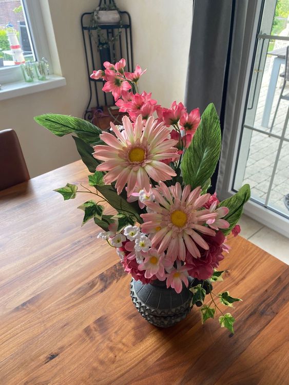 Blumenstrauss Stoffblumen 50 cm Rosa | Kaufen auf Ricardo