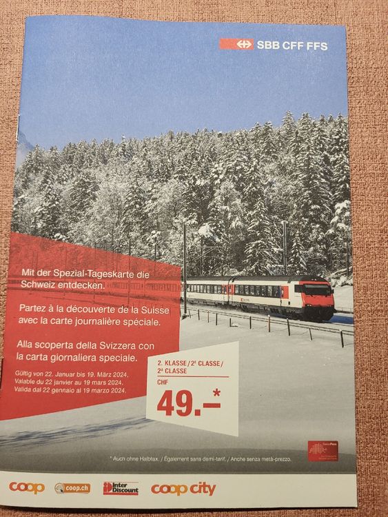 SBB GA 2. Klasse Tageskarte | Kaufen auf Ricardo