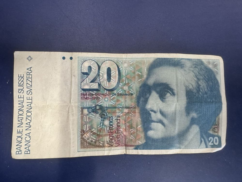 Alte 20 Franken Note, Jahrgang 1979 (Gebraucht) in Strengelbach für CHF 20 – mit Lieferung auf ...
