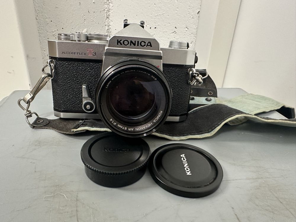 Konica Hexagon AR 57mm 1.4 Autoreflex T3 Analog Kamera (Gebraucht) in ...
