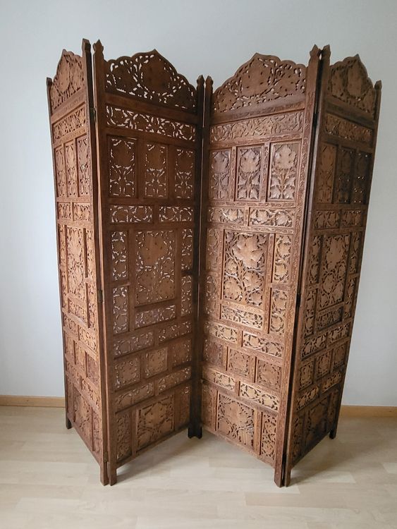 Paravant Raumteiler Teakholz > 50 Jahre alt - 1A Zustand | Kaufen auf ...