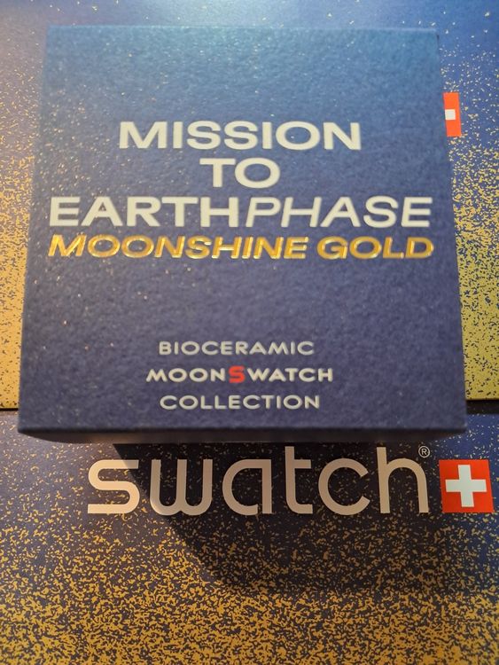Swatch x Omega Mission to Earthphase Moonshine Gold Hunter M (Neu und ...