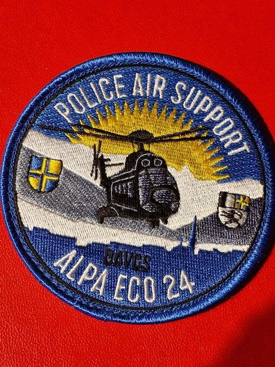 Badge WEF Davos 2024 Polizei support Stoff Klett Original | Kaufen auf ...