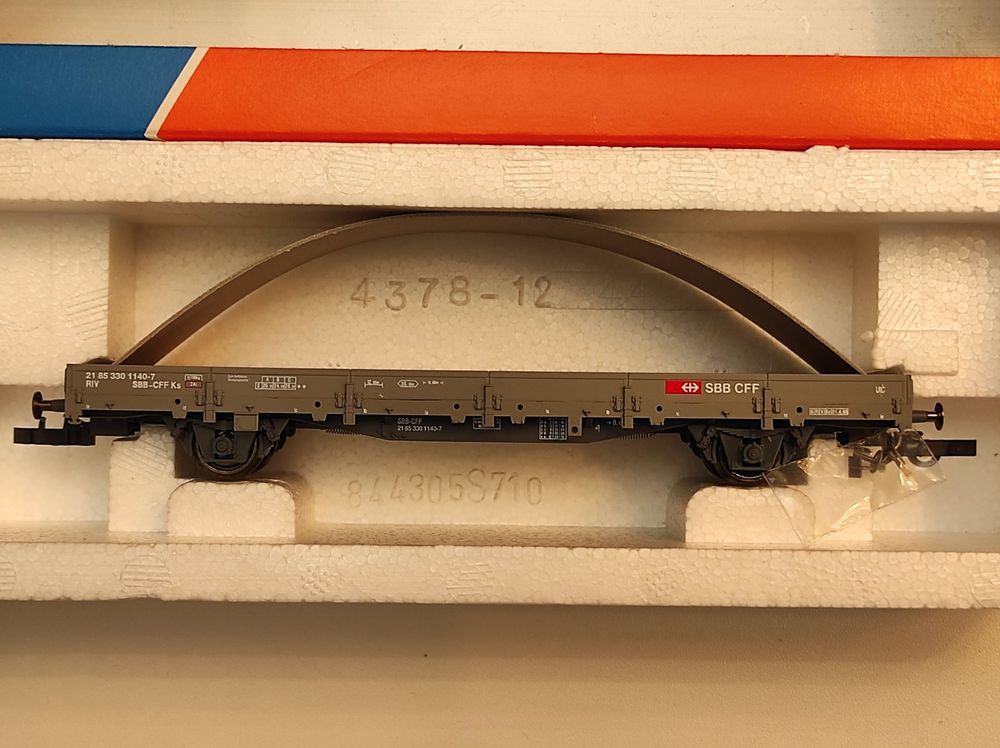 Rungenwagen Ks-x grau der SBB von Roco H0 | Kaufen auf Ricardo