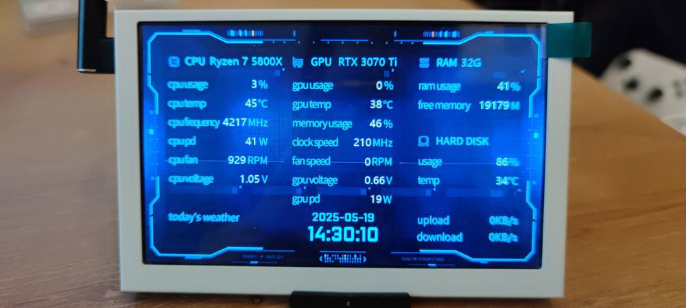 Turzx Temperaturdisplay (5 inch) für PC - Kein Aida64 nötig (Gebraucht ...