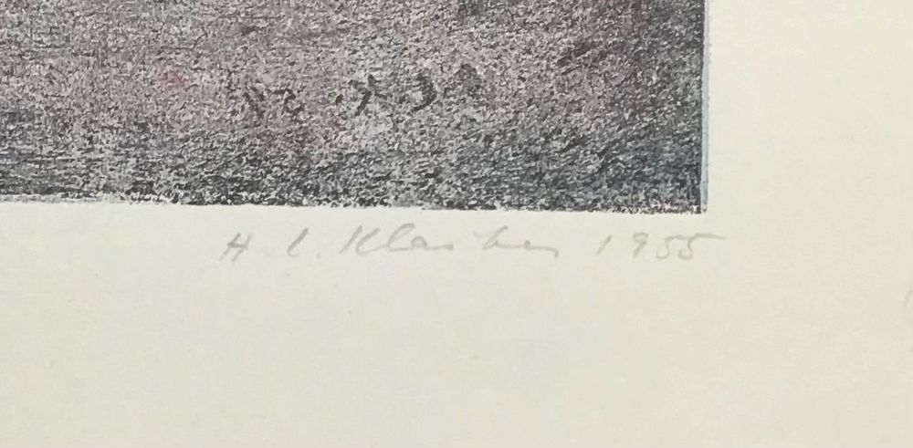 KÜNSTLER ? LITHOGRAPHIE unleserlich signiert datiert (Gebraucht) in Gersau für CHF 18 – mit ...