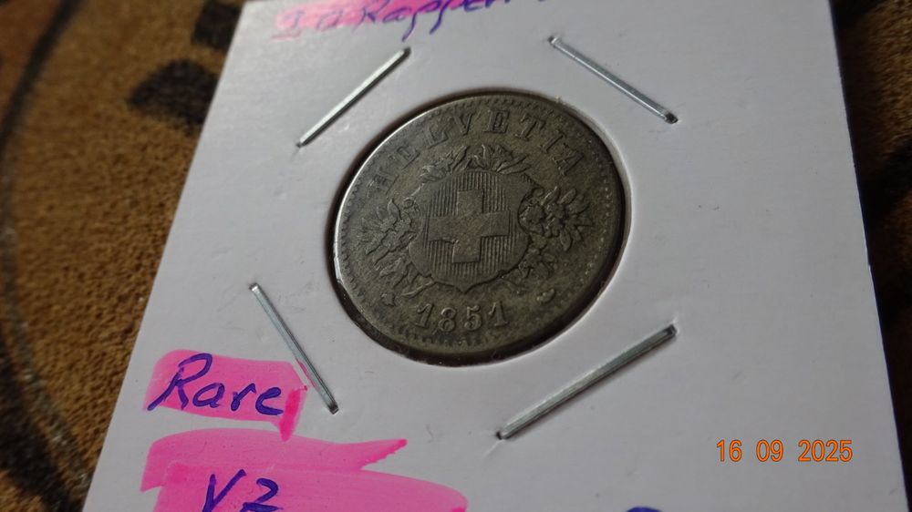 20 Rappen 1851 Billon - Toute belle qualité (D'occasion) à bassecourt ...