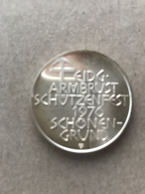 Eidg. Armbrustschützenfest Schönengrund 1976 silber Münze (Neu (gemäss Beschreibung)) in Widnau ...