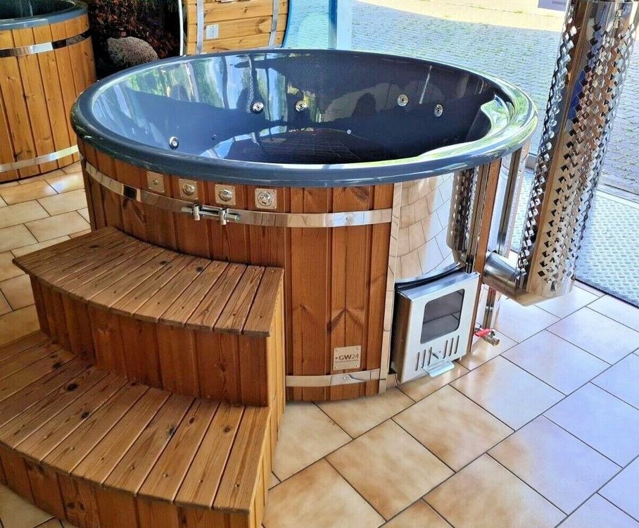 Badefass Mit Holzofen Und Whirlpool