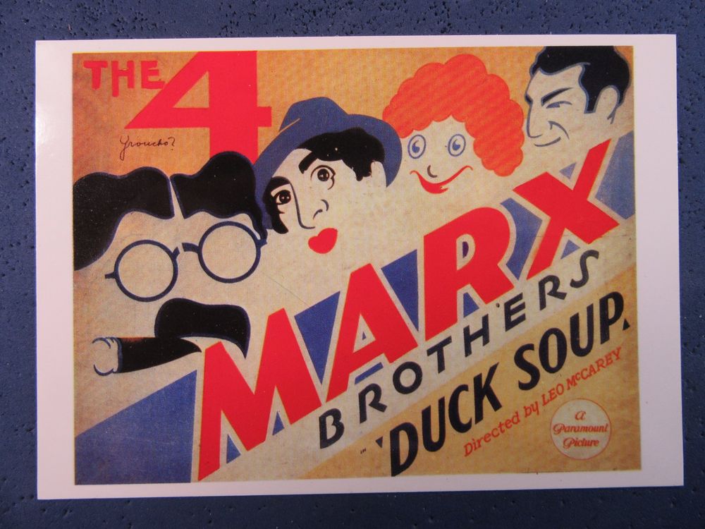 AK MARX BROTHERS MOVIE DUCK SOUP POSTCARD 15X10CM (Gebraucht) in ...