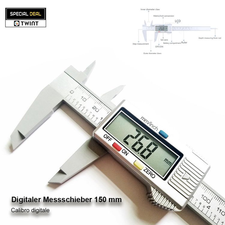 Digitale Messschieber Schieblehre Caliper 150 mm | Kaufen auf Ricardo