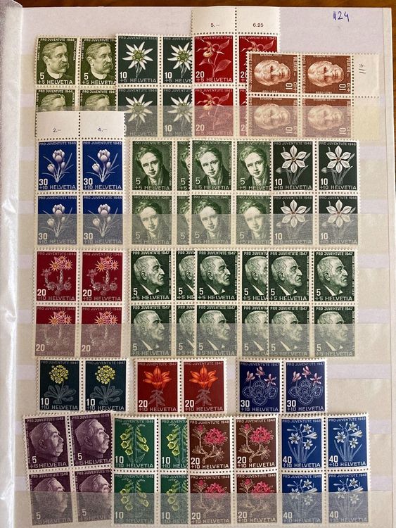 Alte postfrisch lot Pro Juventute Frankaturware 21.40Fr ** (Neu (gemäss Beschreibung)) in Wil SG ...