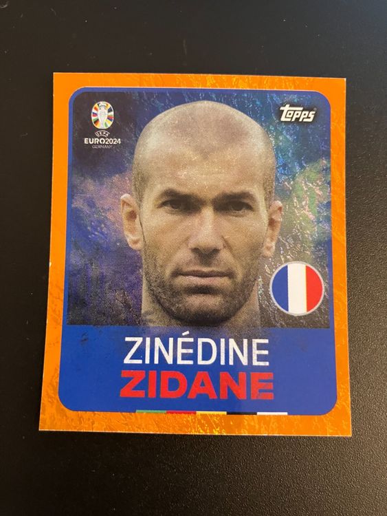Zinedine Zidane - LEG8 - EURO 2024 - SEHR SELTEN - ORANGE (Neu und ...