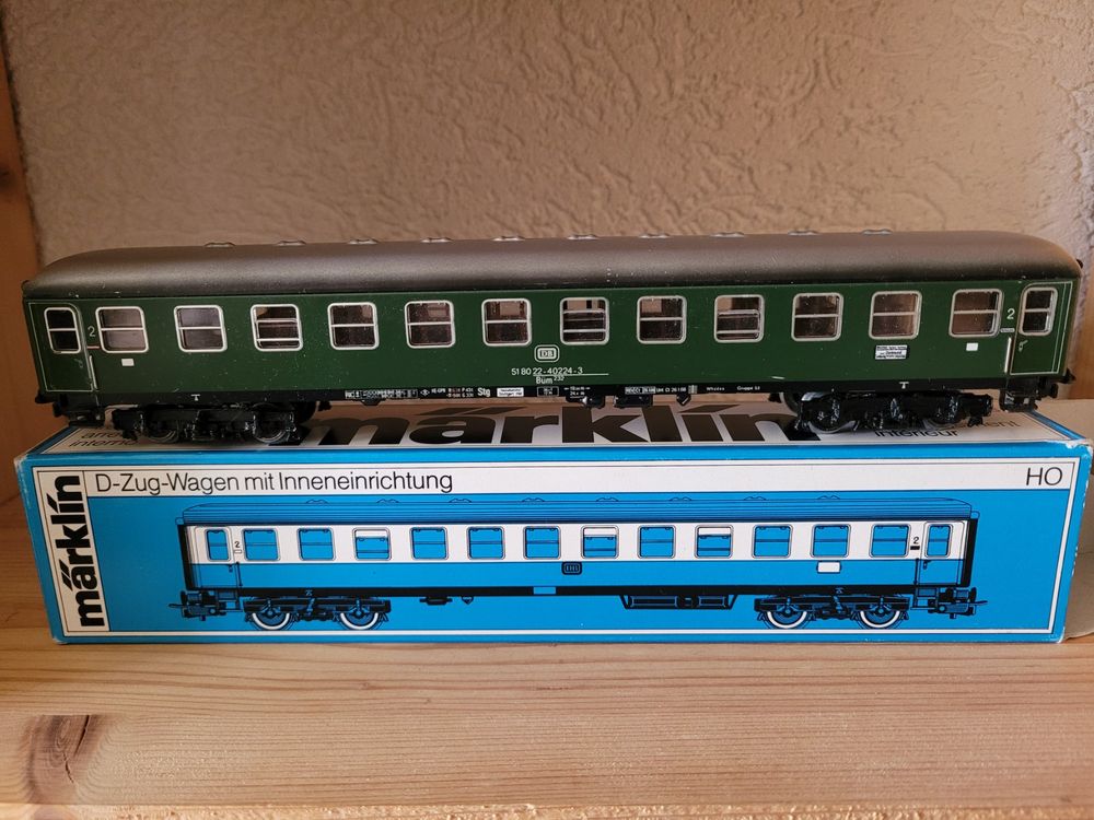 Märklin H0 4052 - D-Zug-Wagen DB grün (1972-....) mit OVP (Gebraucht) in Payerne für CHF 15 ...